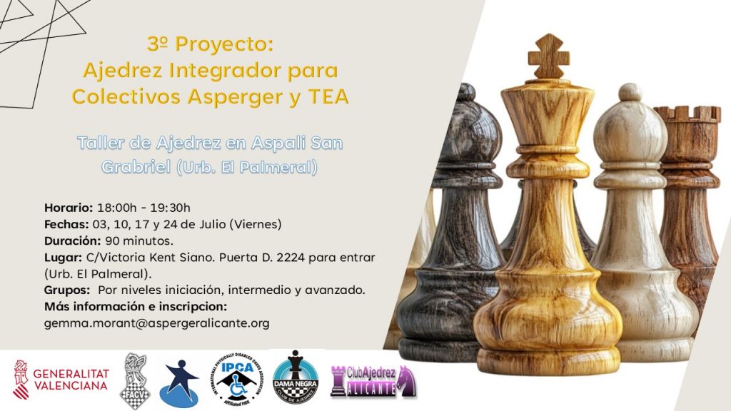 3º Proyecto: Ajedrez Integrador para Colectivos Asperger y TEA en ASPALI